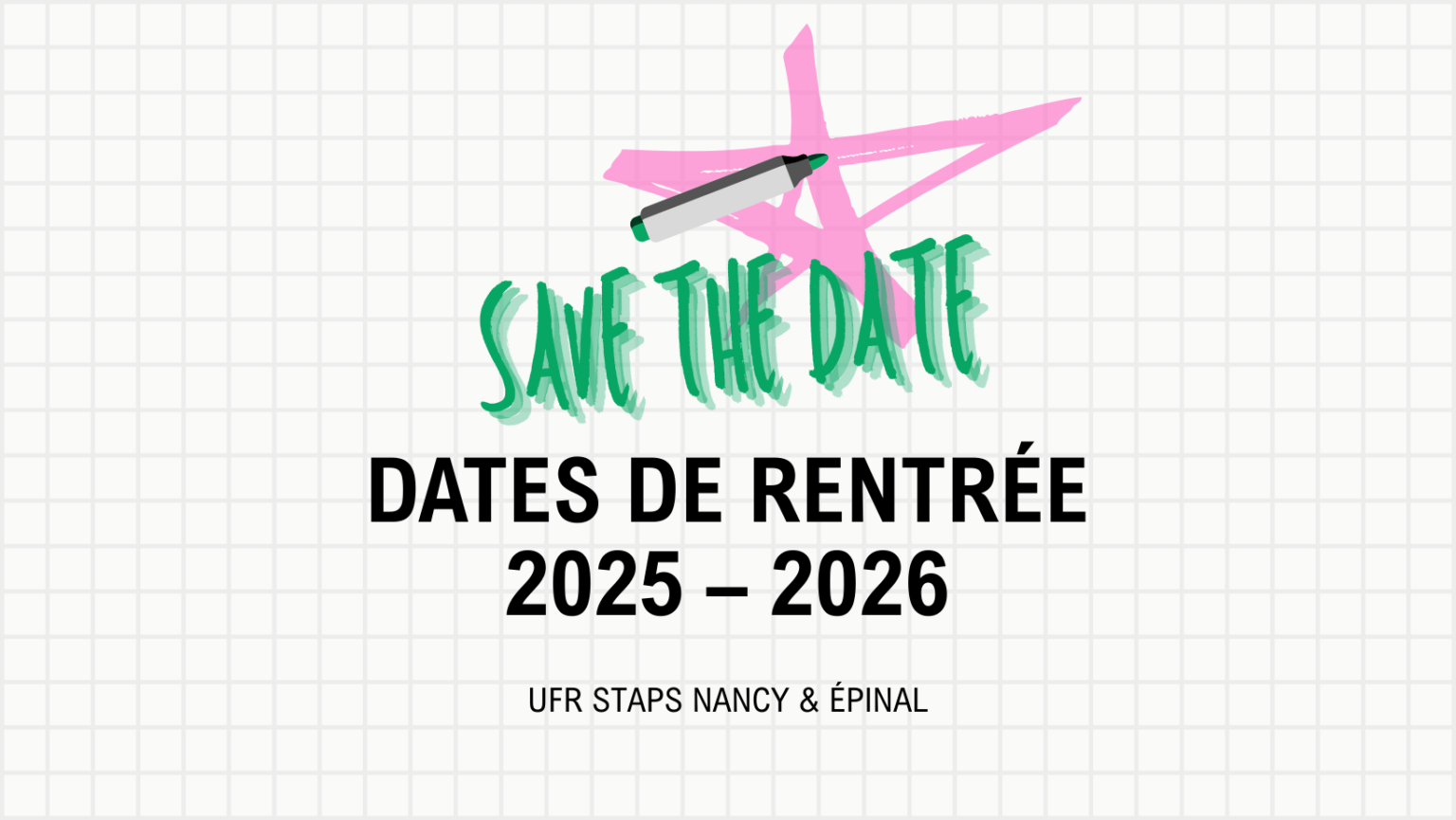 DATES DE RENTRÉE 2025/2026 UFR STAPS NANCY & ÉPINAL - Staps Nancy